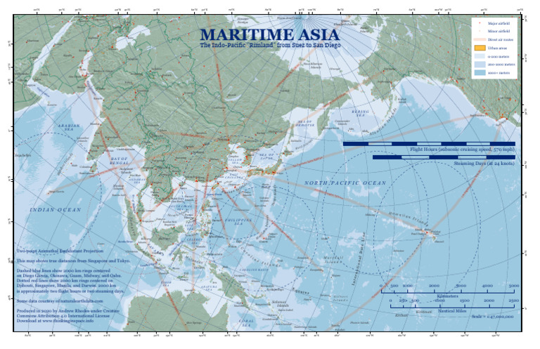 Maritime Asia Flight Distance Map | PDF