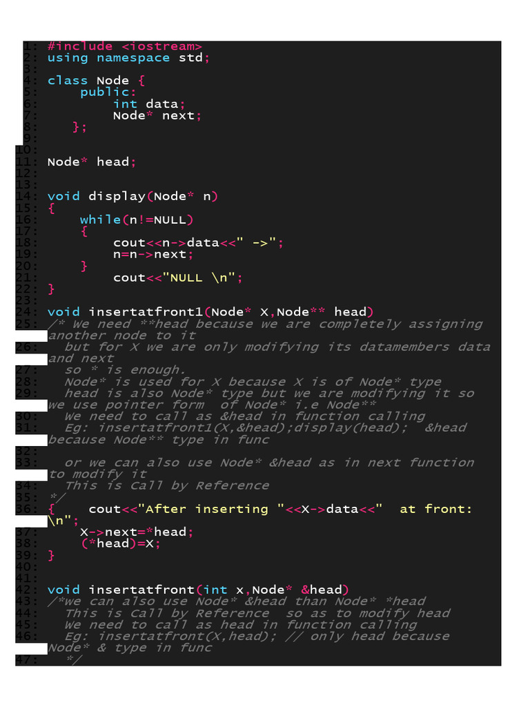 Linkedlist Code Without Class Pdf Computer Programming Software Engineering