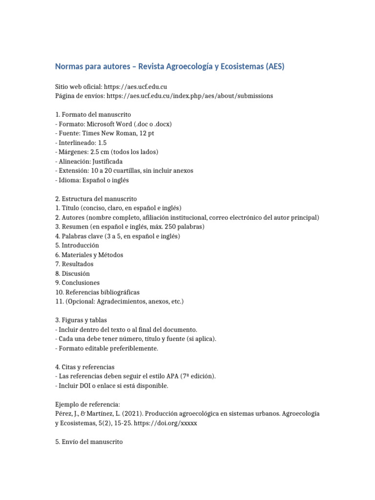 Normas Autores AES | PDF