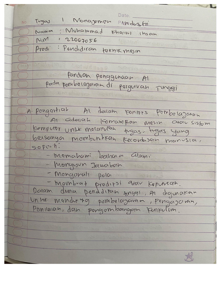 Tugas 1 - Muhammad Khairul Ihsan - 22067056 | PDF