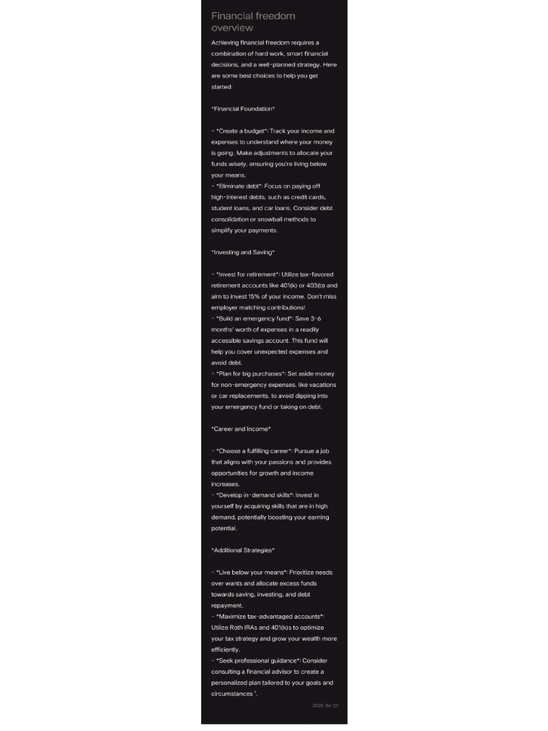 Financial Freedom Blueprint | PDF