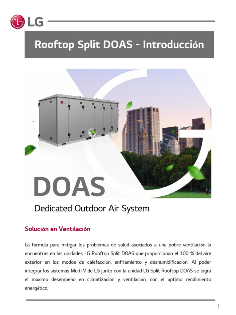 Introduccion Split DOAS LG - Modelo Rooftop Vol 1. - V1.2.8 | PDF ...