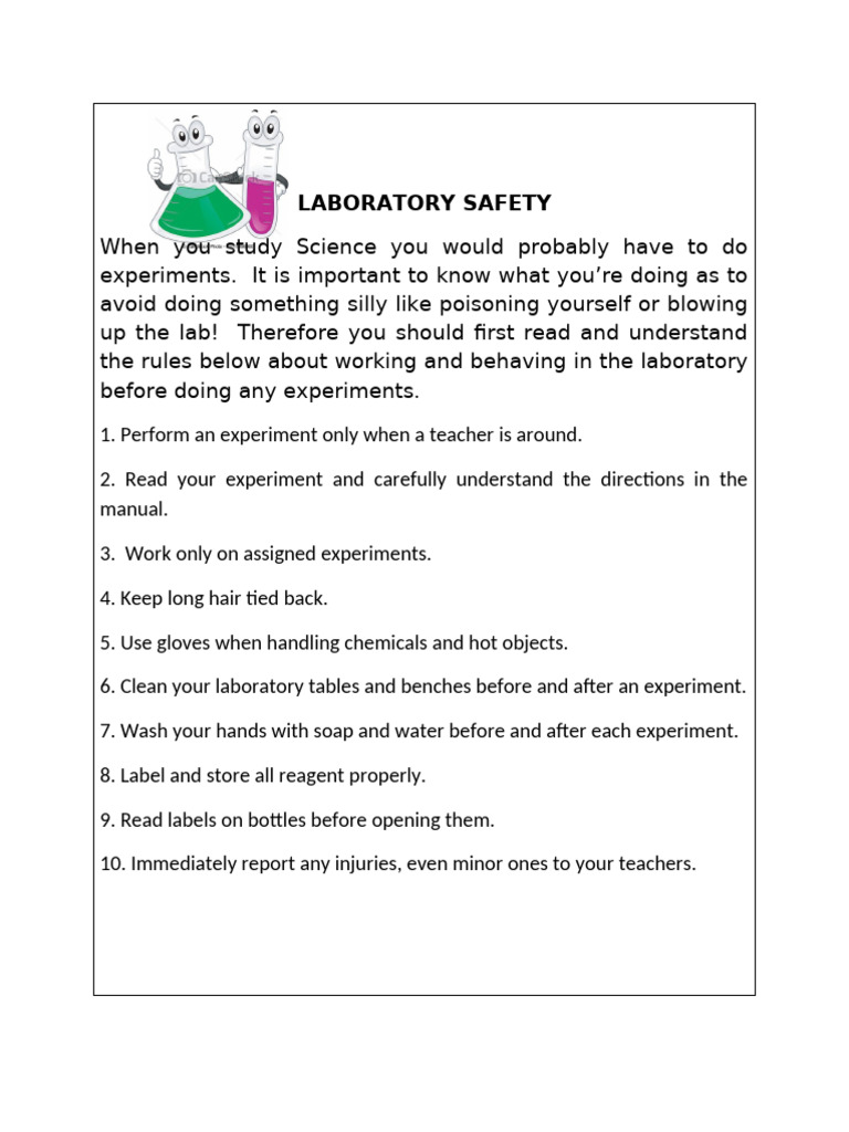 Laboratory Safety | PDF