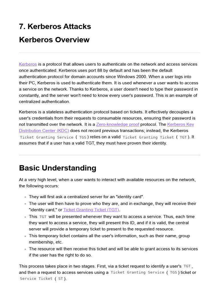 Kerberos Attacks - @CyberFreeCourses | PDF | Password | Computer Access ...