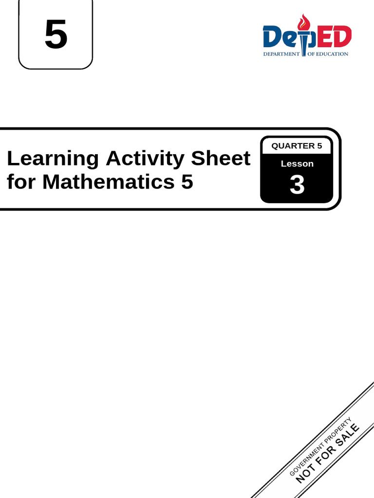 Q1 LAS Math-5 Lesson-3 Week-3 | PDF