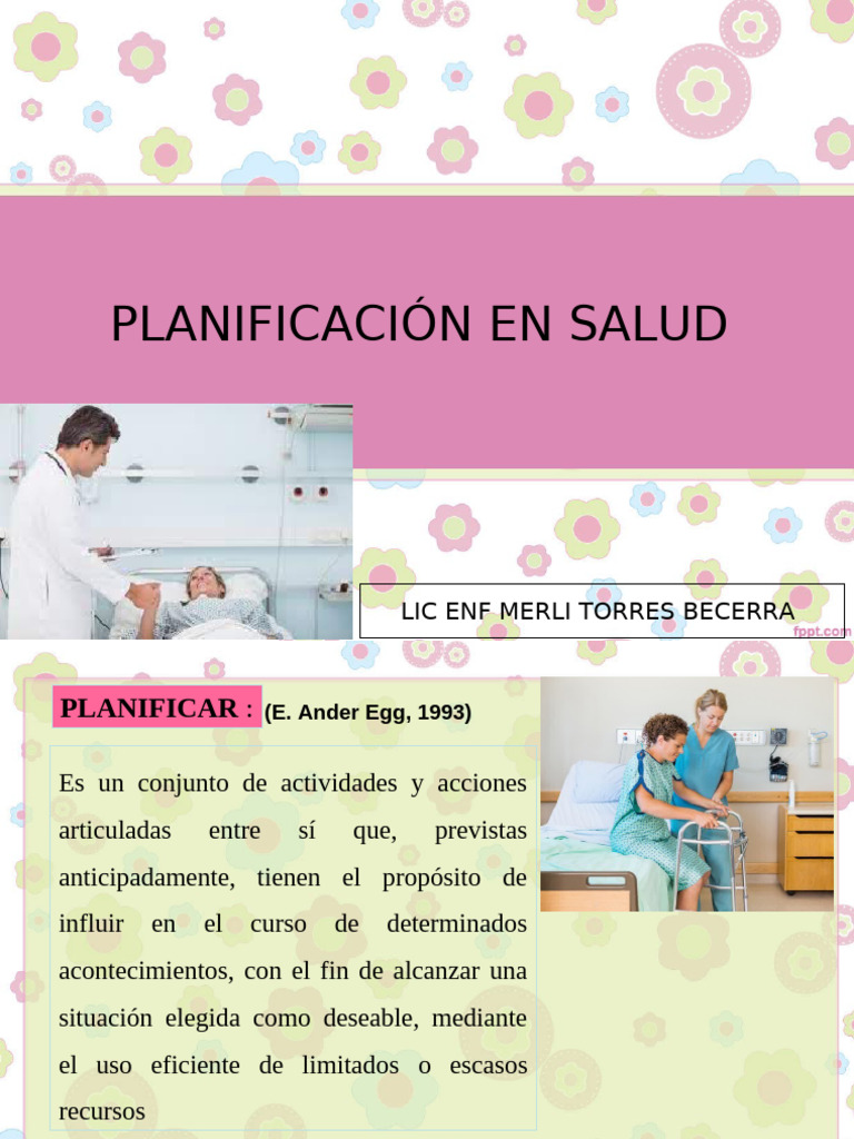 5 Clase 5 Planificacon en Servicios de Alud | PDF | Planificación