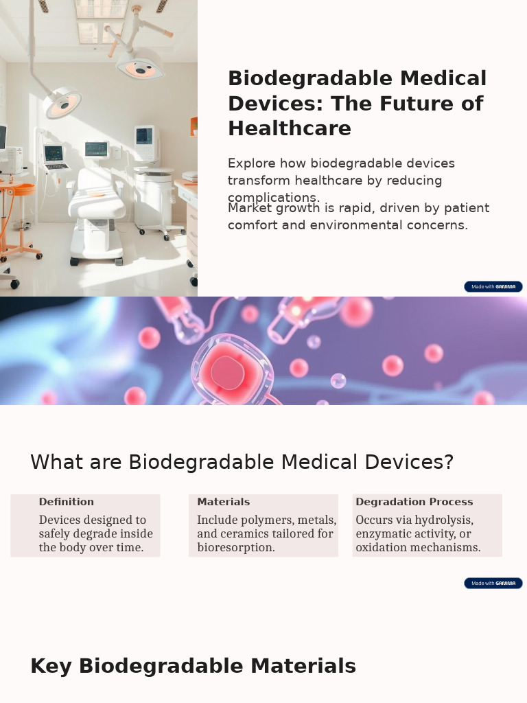 Biodegradable Medical Devices Explained | PDF | Biodegradation | Stent