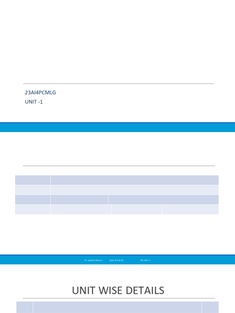 Unit1 (Complete) | PDF | Machine Learning | Support Vector Machine