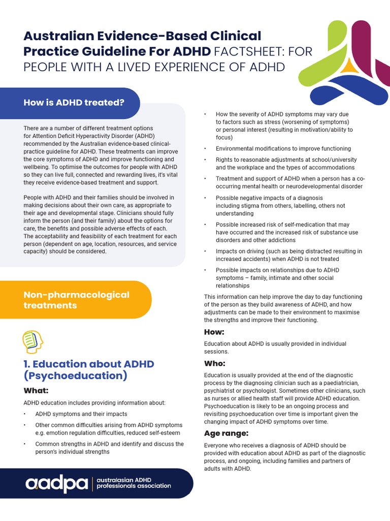 Non-Pharmacological ADHD Treatments Guide | PDF | Attention Deficit ...