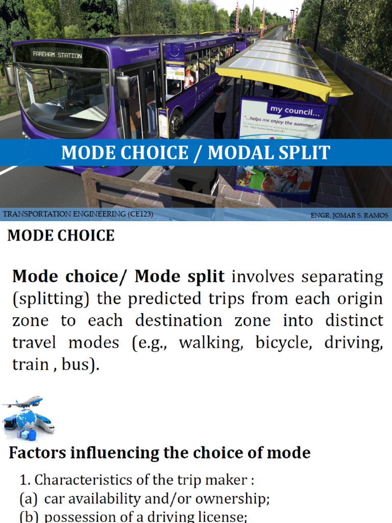 Four Step Model Mode Choice | PDF | Applied Mathematics