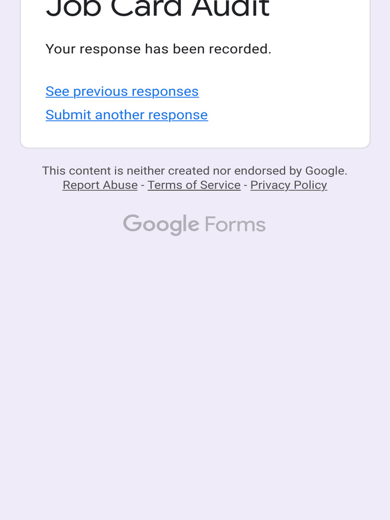Job Card Audit Submission Overview | PDF