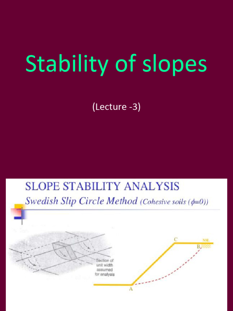 Soil Mechanics Stability of Slopes PART 3 | PDF | Civil Engineering ...