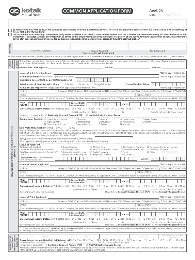 Common Application Form With OTM (1) - Removed | PDF | Identity Document | Cheque