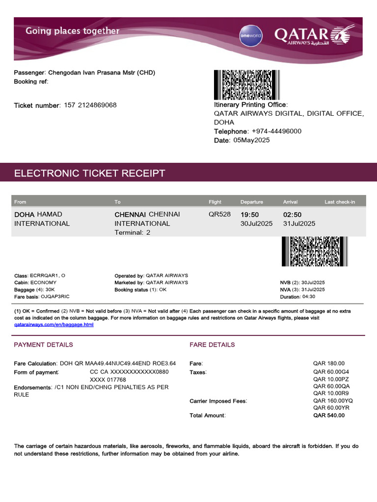 Your Electronic Receipt | PDF