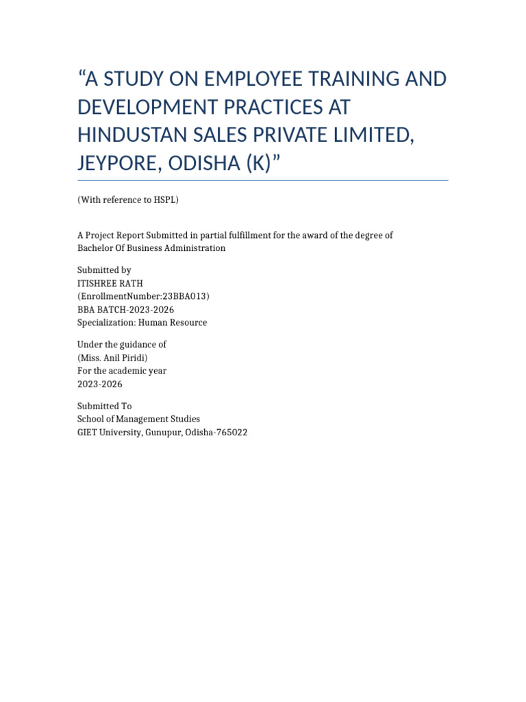 Employee_Training_Development_Project (2) | PDF | Data | Qualitative Research
