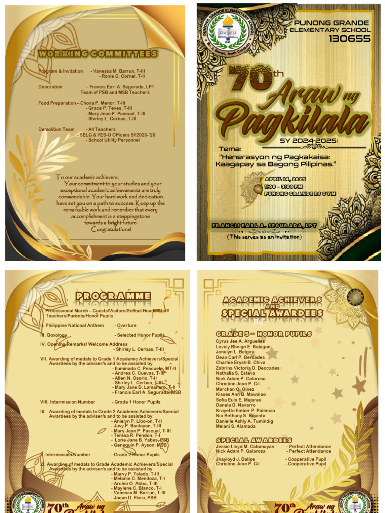 2025 Araw NG Pagkilala Program | PDF