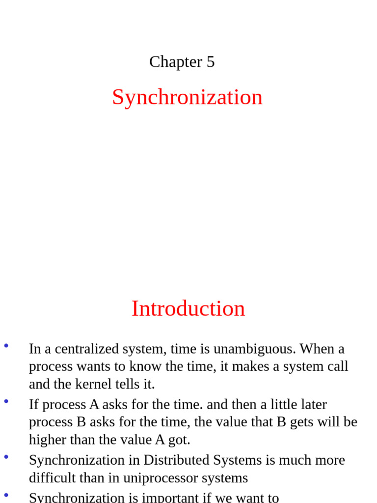 Chapter 5 - Synchronization | PDF | Global Positioning System | Synchronization