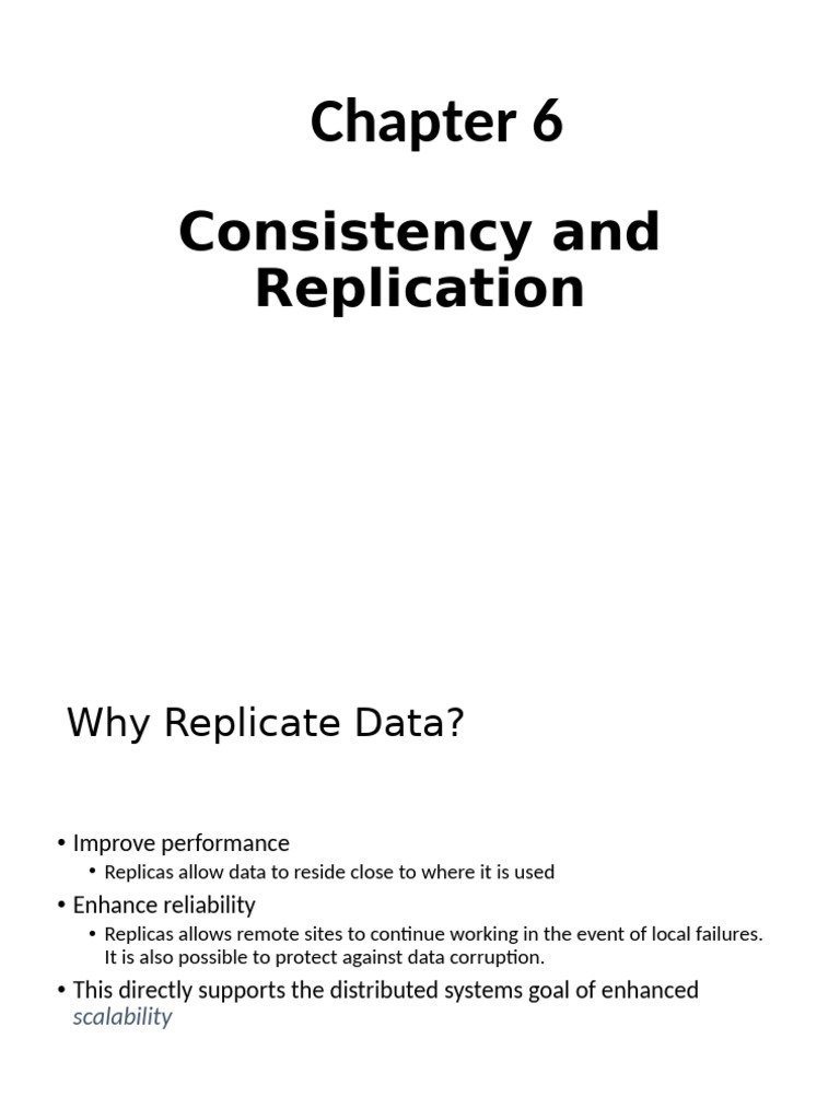 Chapter 6 - Consistency and Replication | PDF | Replication (Computing) | Cache (Computing)
