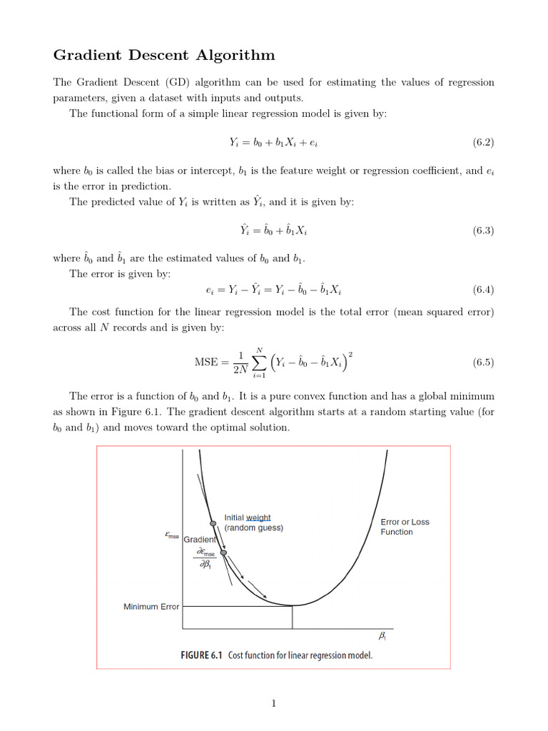 Gradient Descent Algorithm and Back-Propagation Derivation | PDF | Errors And Residuals | Mean ...