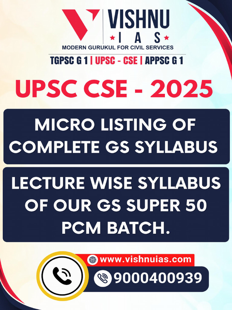 Micro Listing of Complete GS SYLLABUS and Lecture Wise Syllabus | PDF | Gross Domestic Product ...