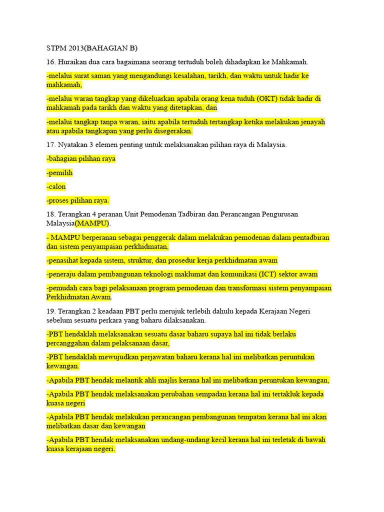 Stpm Pa Sem 1 Pass Year Bhg B Pdf