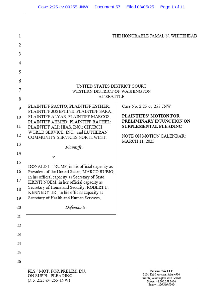 ECF 057 Pls Motion F PI On Terminations | PDF | Administrative ...