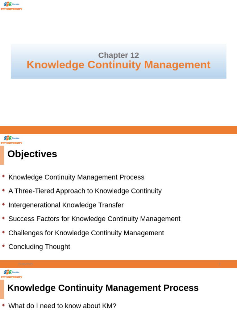 Chapter 12 - Knowledge Continuity Management | PDF | Knowledge ...