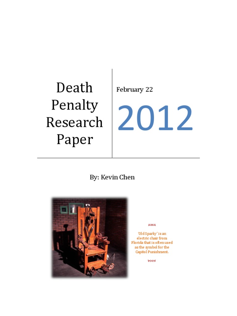 Death Penalty Research Paper | PDF | Capital Punishment | Crime & Violence