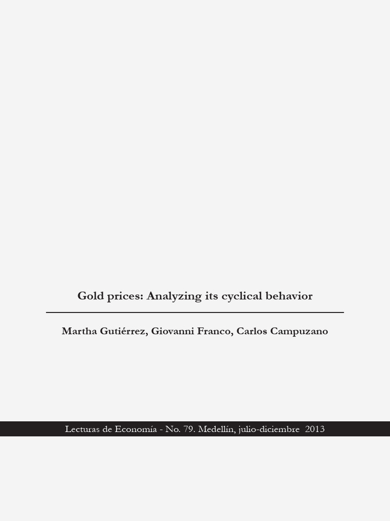 Gold Prices Analyzing Its Cyclical Behavior 371pfuwplt | PDF | Dow ...