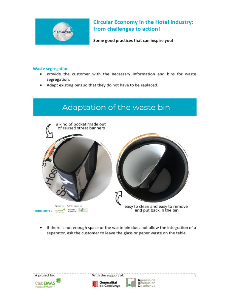 Circular Economy in Hotels Good Practices | PDF | Recycling | Reuse