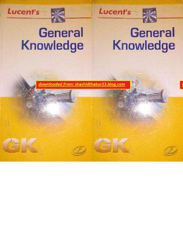 Lucent General Knowledge (GK) Book PDF in English Download | PDF