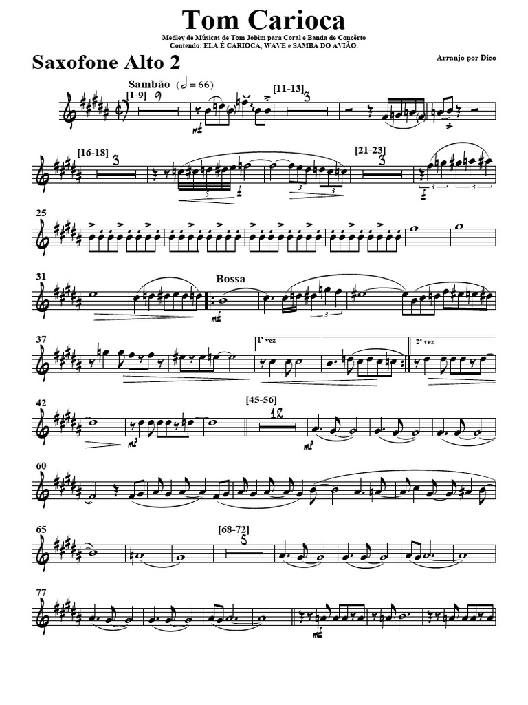 02 - Tom Carioca - SAX ALTO 2 | PDF