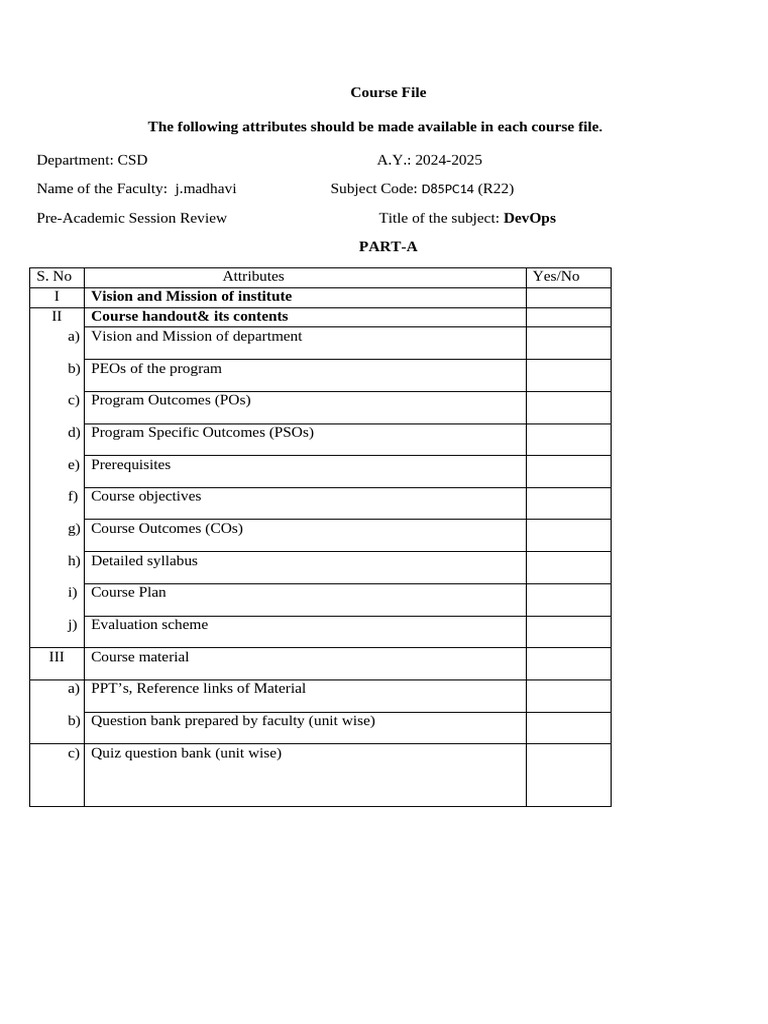 Devops Course File Madhavi | PDF | Scrum (Software Development) | Engineering