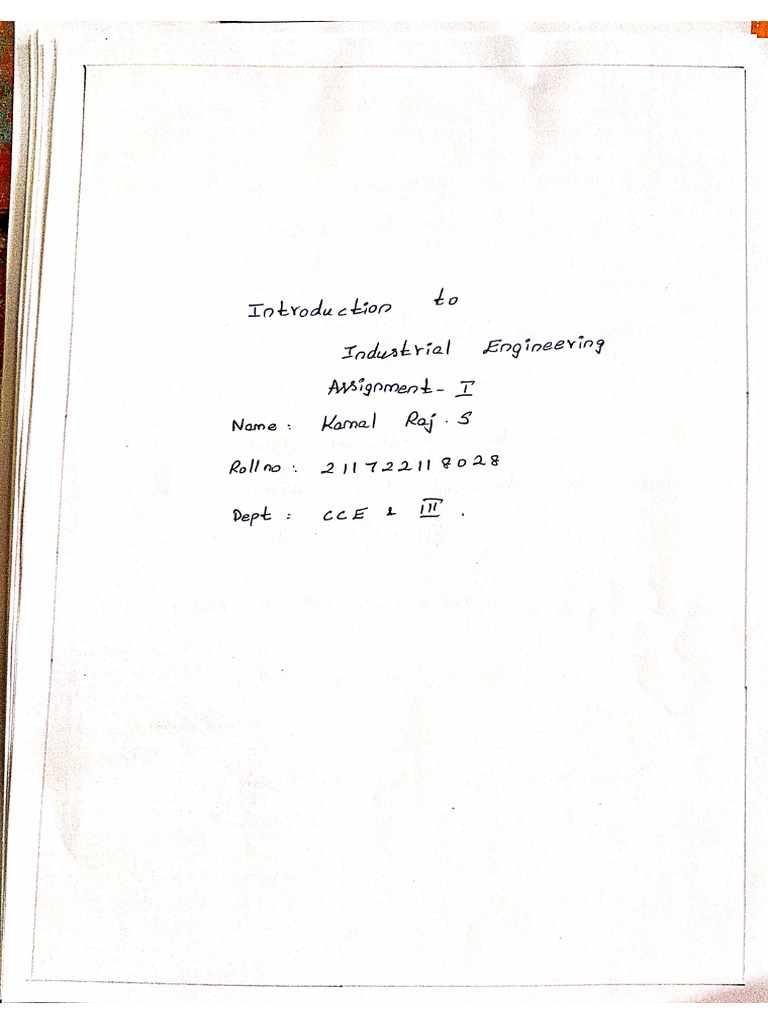 IIE Assignment 1 | PDF