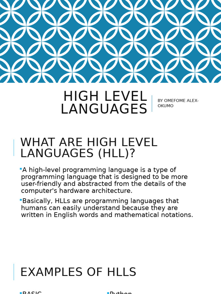 High Level Languages - Ss3 | PDF | Programming Language | Computer Programming