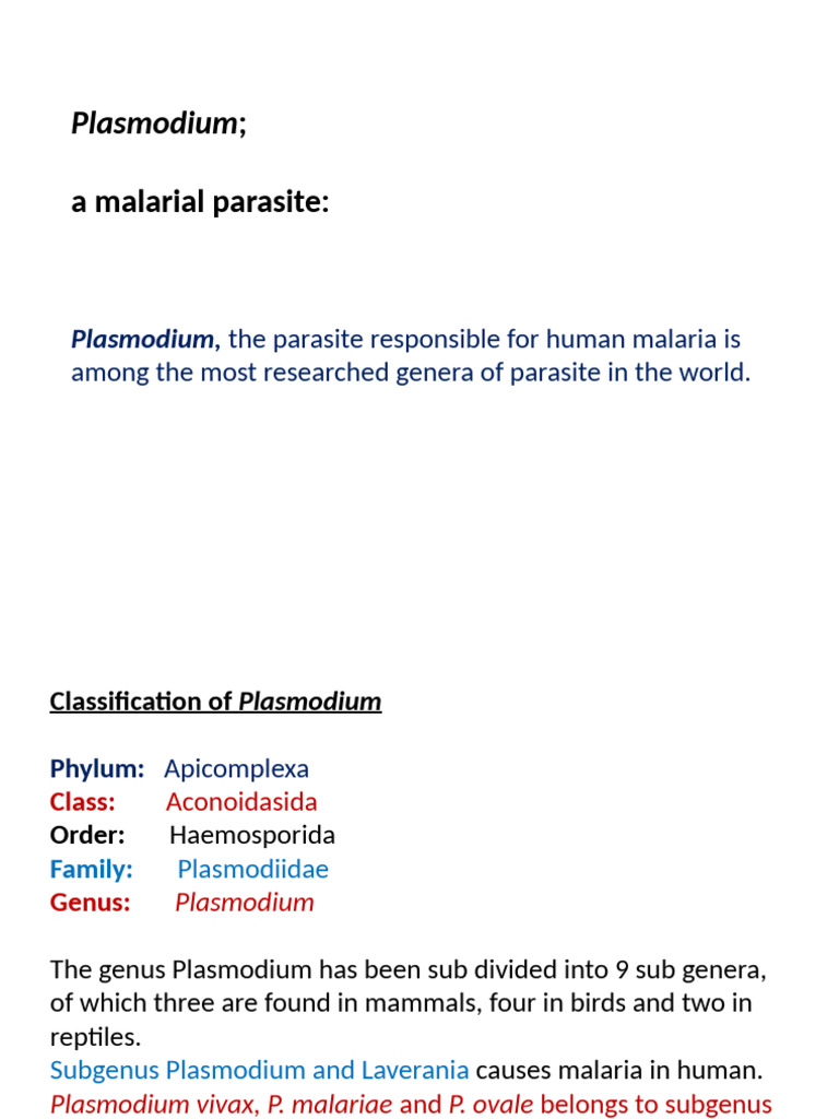 Malaria by Mam Kainat Batool | PDF | Plasmodium | Plasmodium Falciparum
