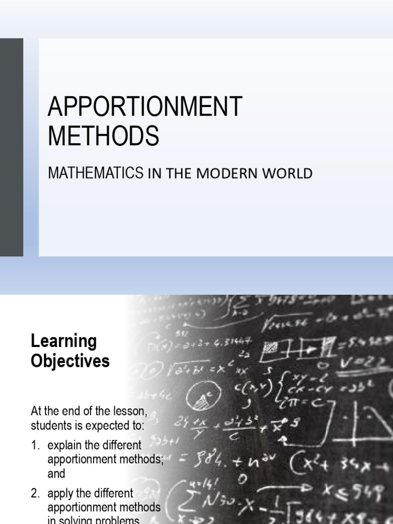 Understanding Apportionment Methods | PDF | Voting | Two Round System