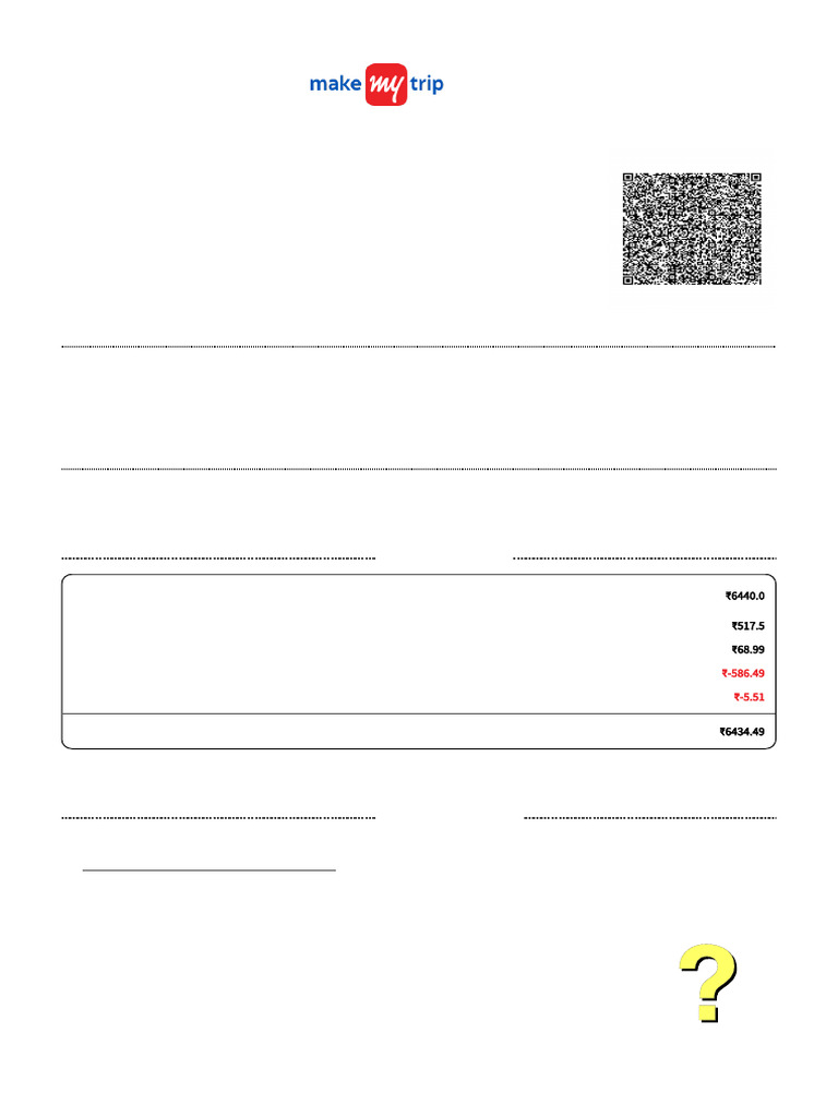 MakeMyTrip Tax Invoice for Hotel Stay | PDF | Invoice | Payments