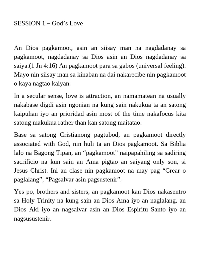 Session 1 - Bicol | PDF