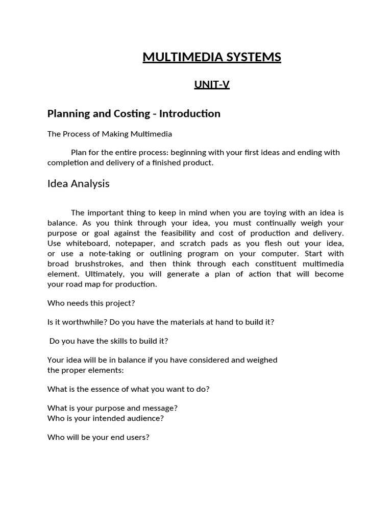 Multimedia Systems - Unit-V Notes | PDF | Hyperlink | Icon (Computing)