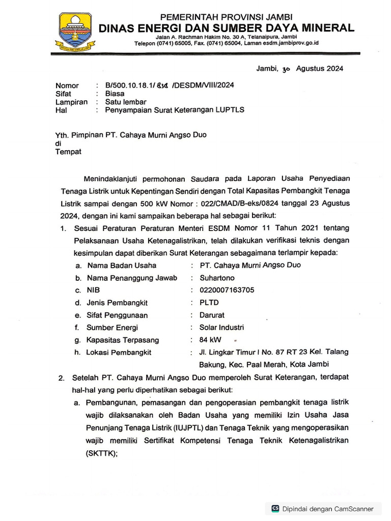 PT. Cahaya Murni Angso Duo | PDF