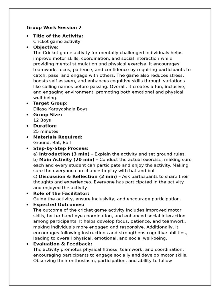 Group Work Session 2 | PDF
