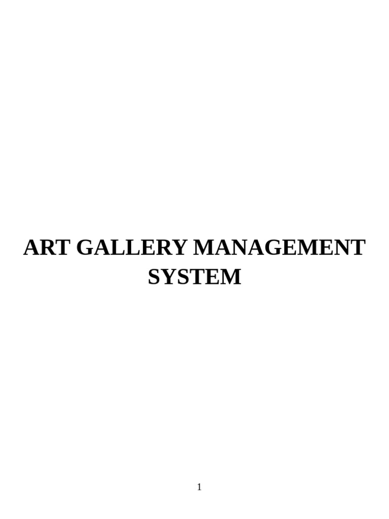 Art Gallery Management System FINAL | PDF | Use Case | Conceptual Model