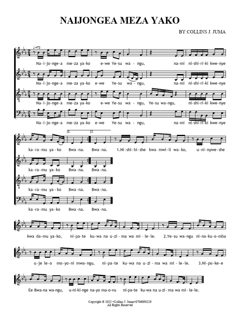 Naijongea Meza Yako by Collins Juma | PDF