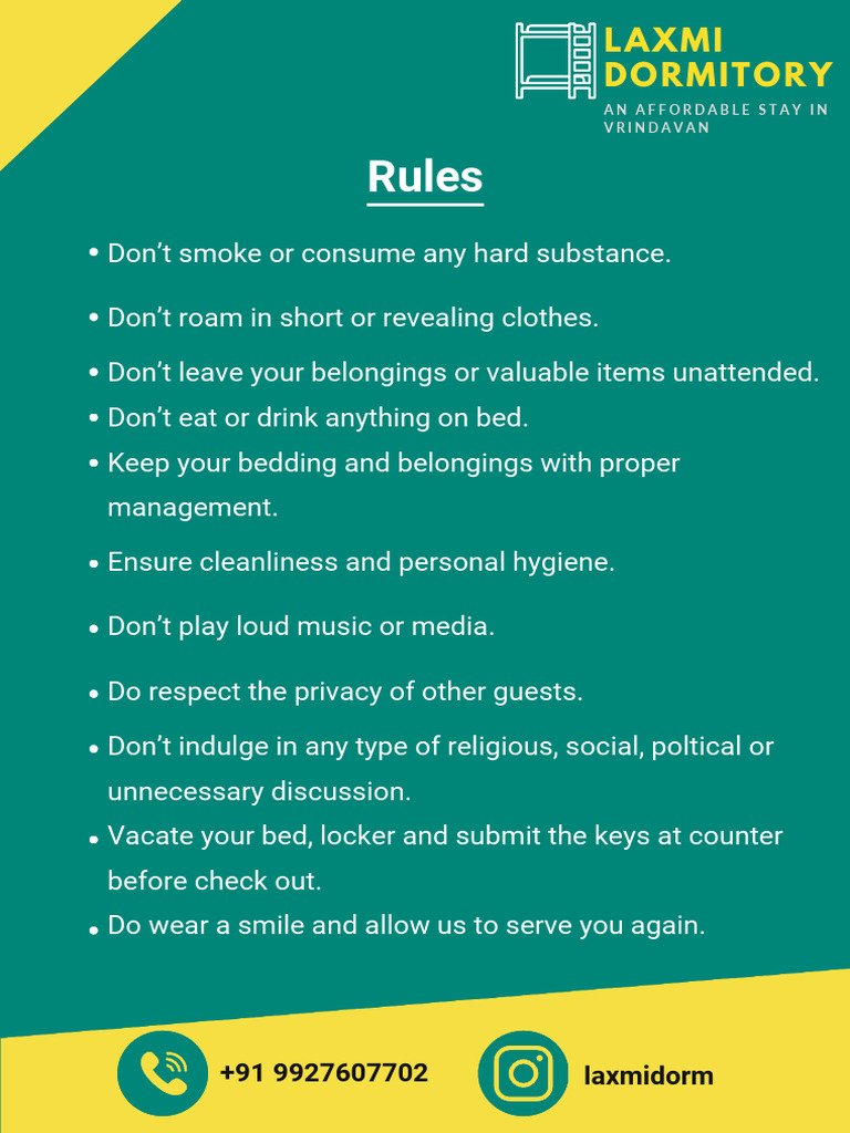 Property Rules - Laxmi Dormitory | PDF