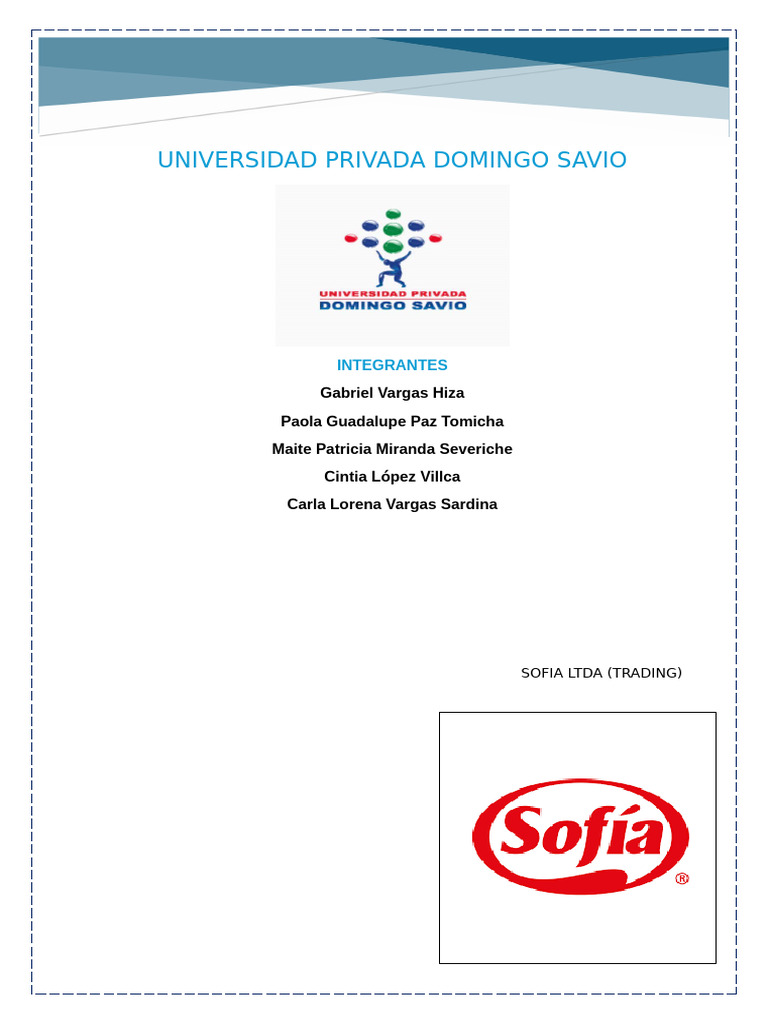 Proyecto Trading Sofia Ltda-2 | PDF | Business | El comercio internacional