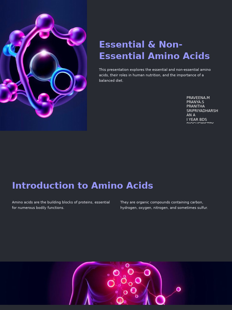 Essential and Non Essential Amino Acids | PDF | Amino Acid | Biosynthesis