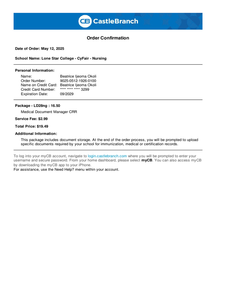 Order Confirmation | PDF