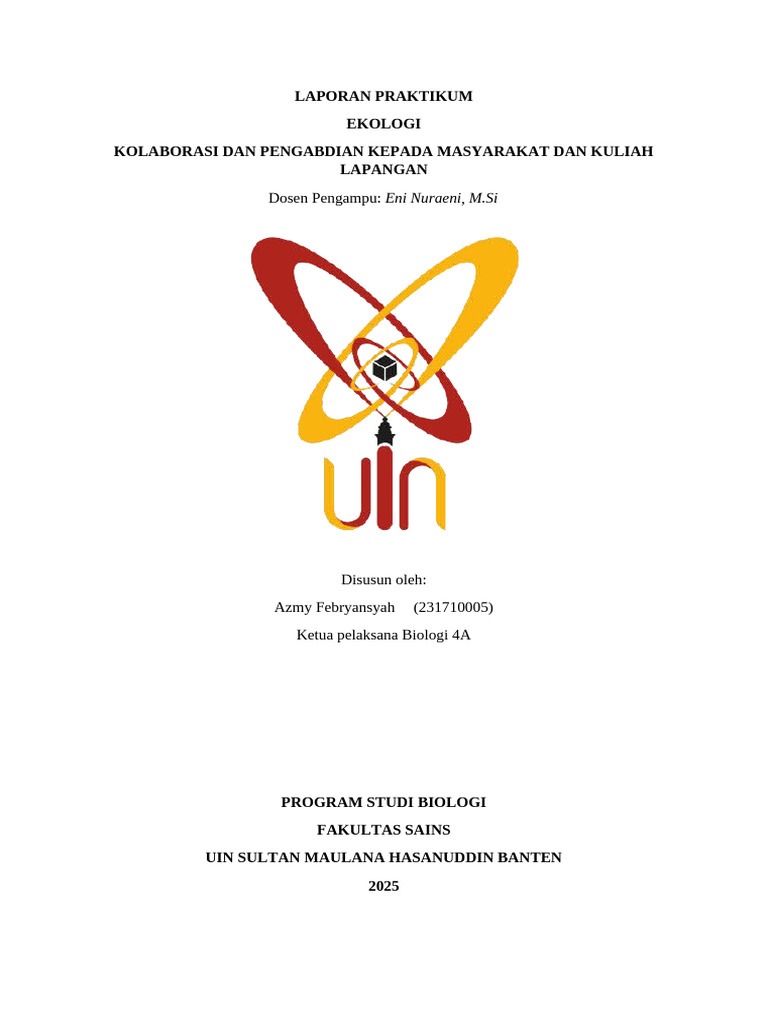 Laporan Praktikum Kuliah Lapangan Ekologi 2025 | PDF