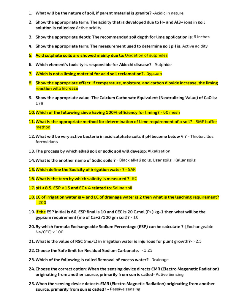 Problematic Soil (Ct2) MCQ | PDF | Erosion | Soil